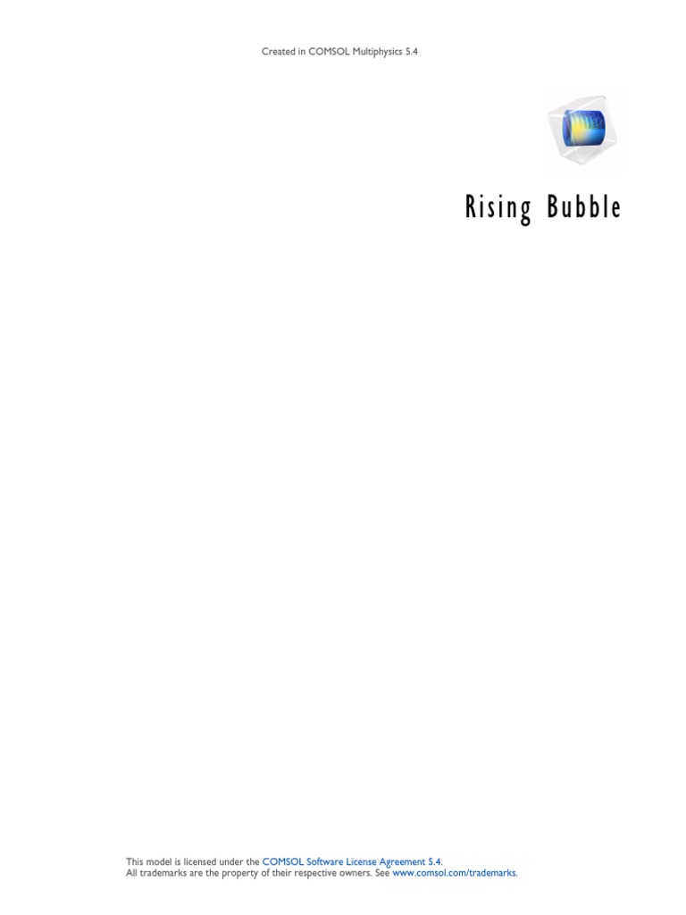 Rising Bubble Model in COMSOL 5.4 | PDF | Fluid Dynamics | Surface Tension