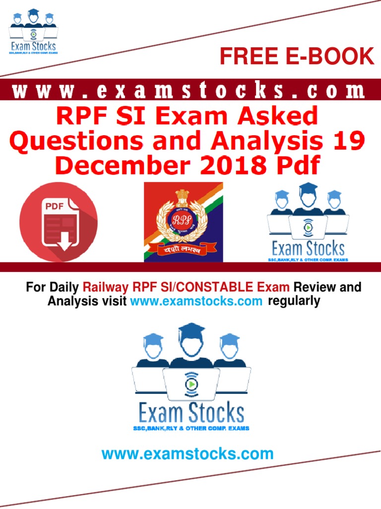 Free E-Book: Railway RPF SI/CONSTABLE Exam | PDF