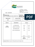 Tours Operators Sample Invoice | PDF | Invoice | Trade