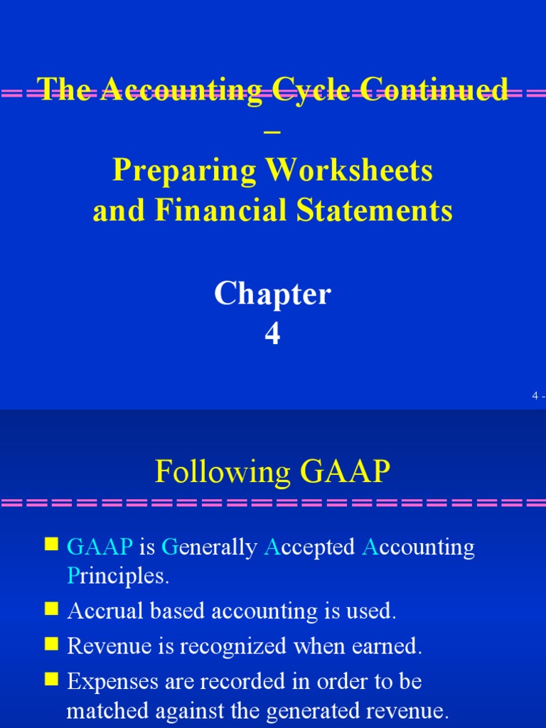The Accounting Cycle Continued - Preparing Worksheets and Financial ...