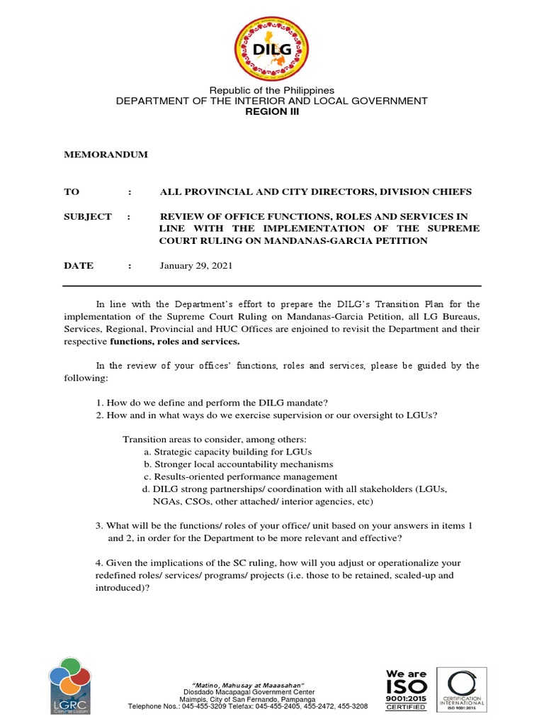 Memo Transition | PDF | Policy | Government