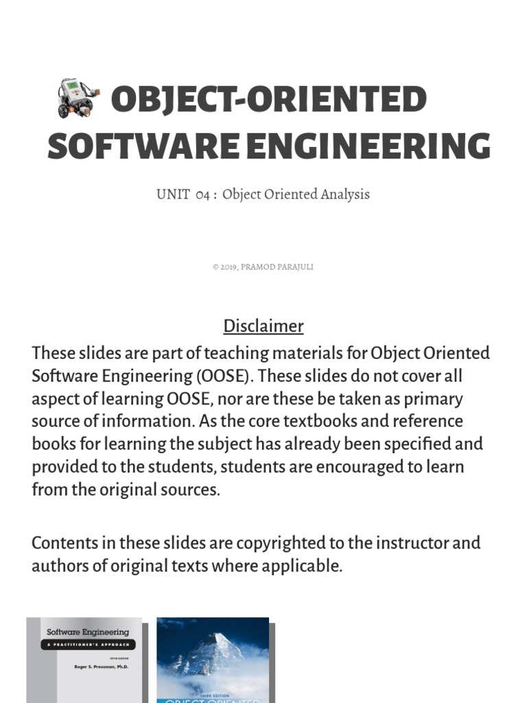 Object Oriented Analysis Pdf Object Computer Science Use Case