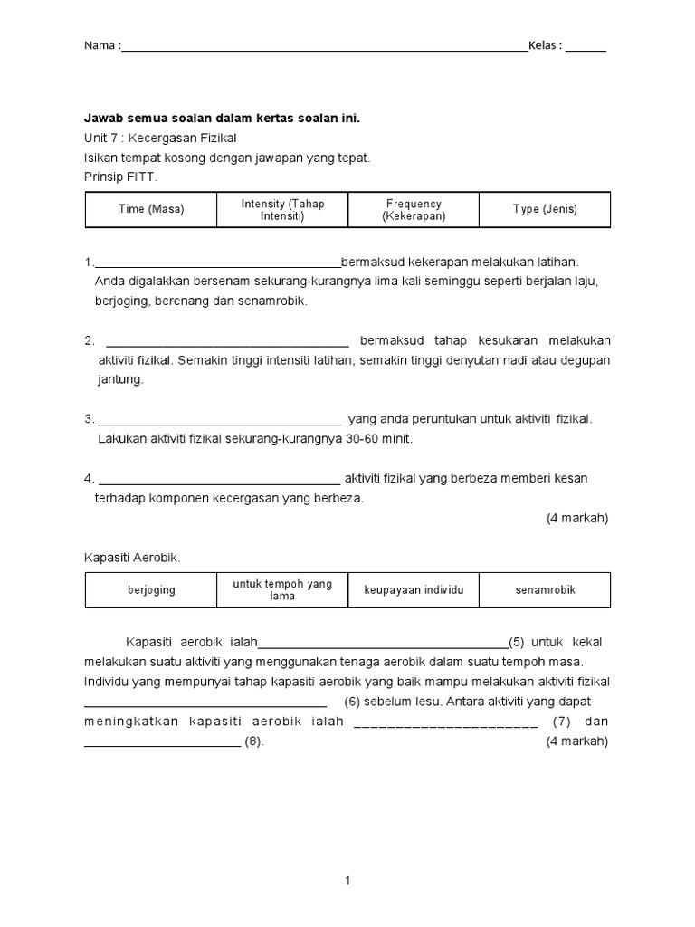 Kapasiti Aerobik Pdf