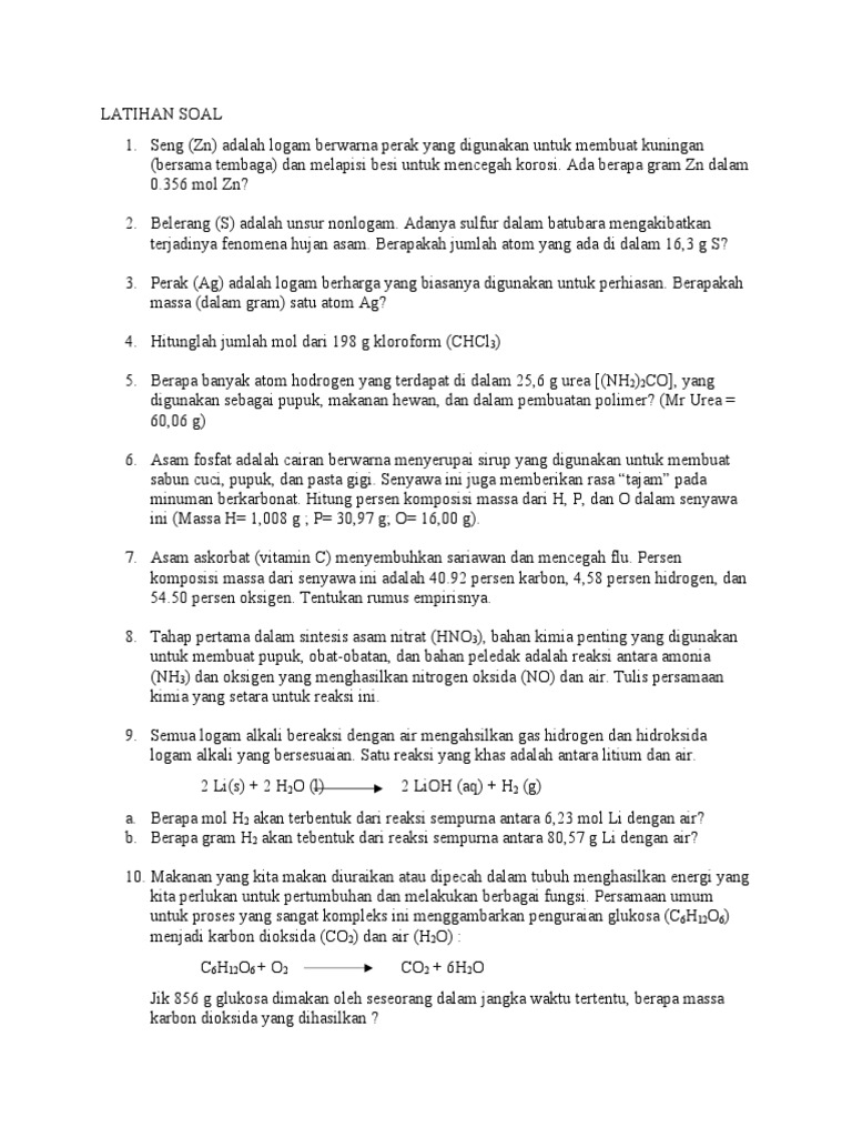 Latihan Soal Responsi 2 | PDF