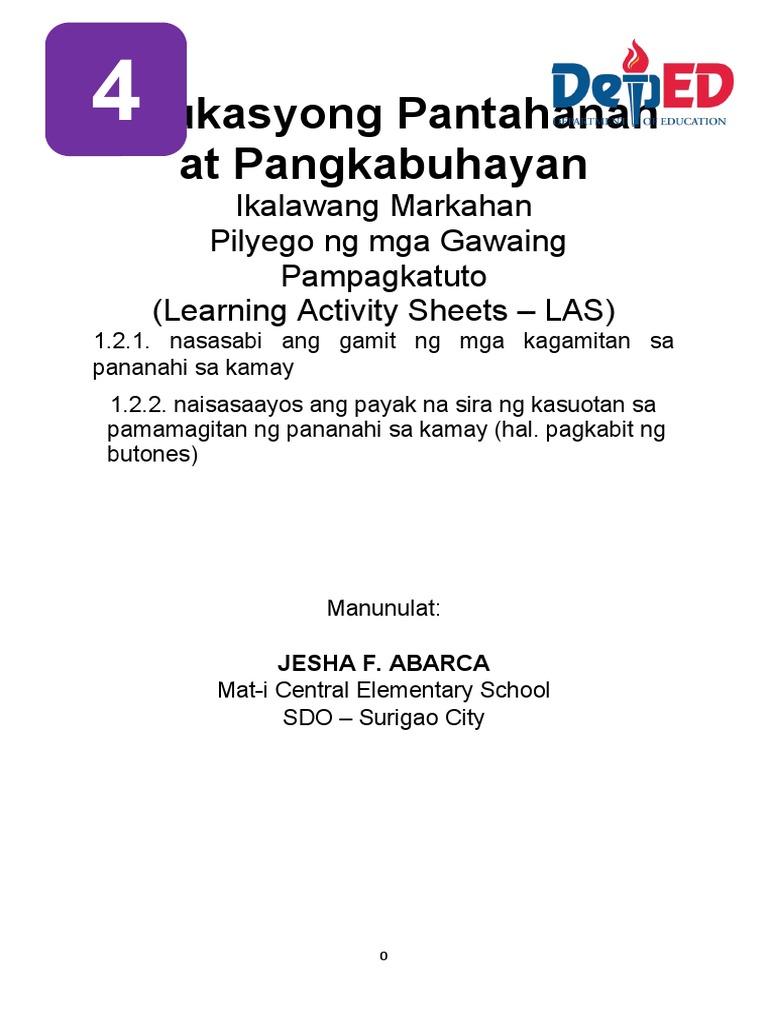 Mga Kagamitan Sa Pananahi | PDF