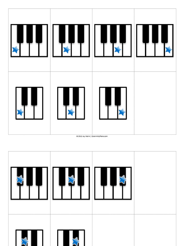 Piano Key Flashcards | PDF