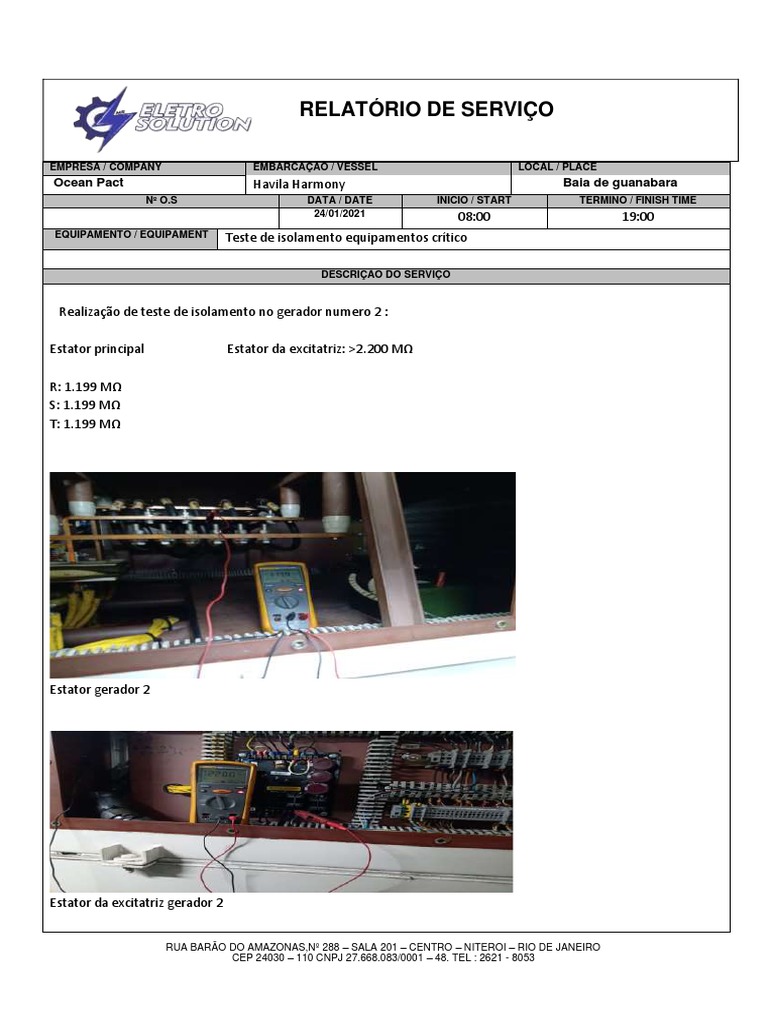 Relatorio de Megagem Havila Harmony | PDF