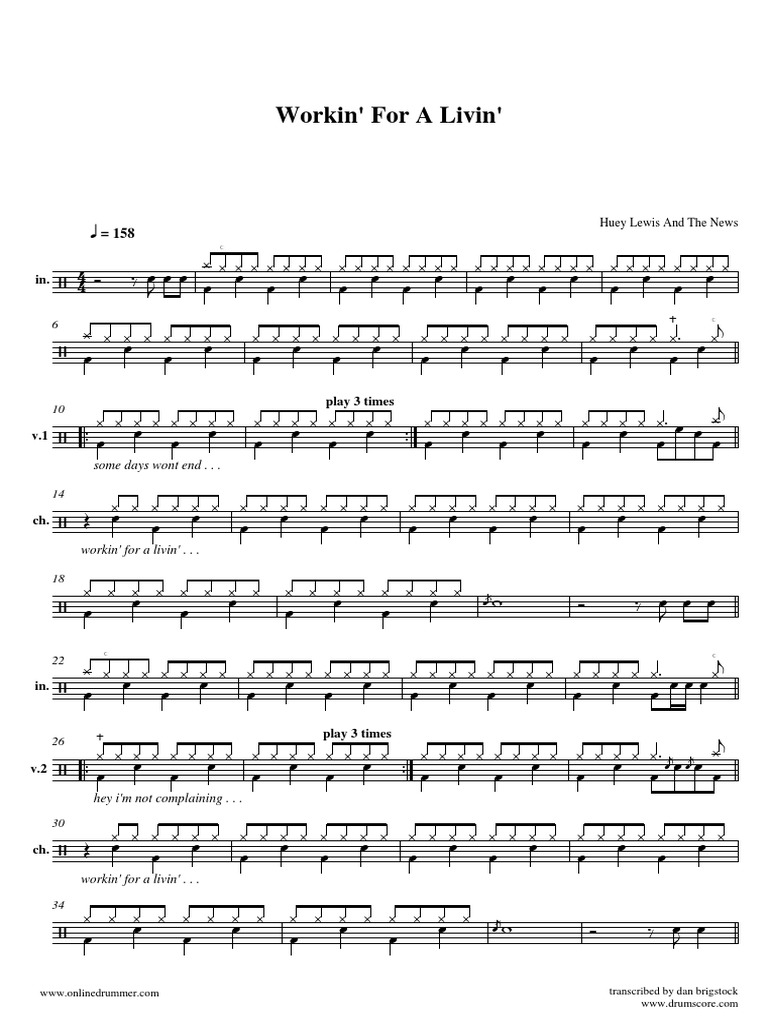 Workin For A Livin | PDF | Songs Written | Pop Rock