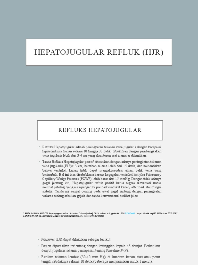 Tugas Hepatojugular Refluks | PDF