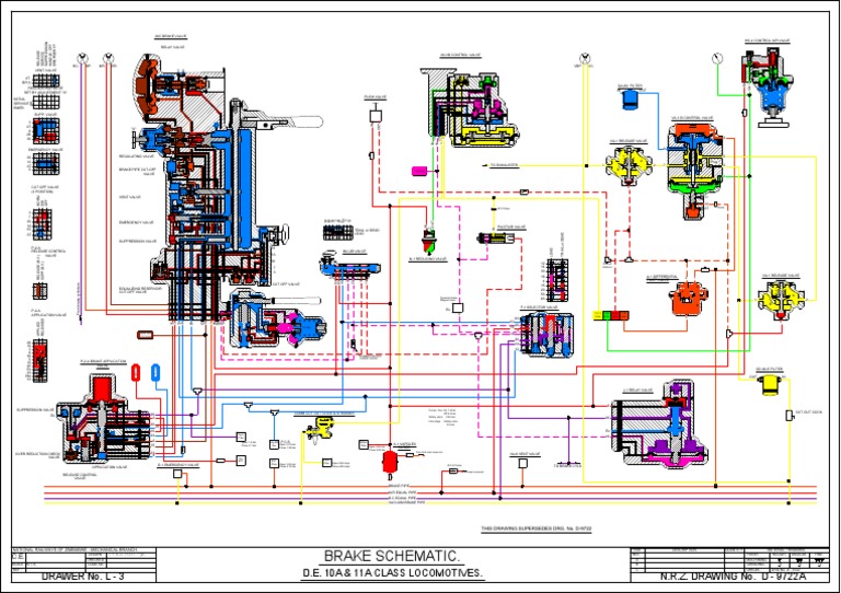 26L Locomotive Air Brake Schematic | PDF | Hydraulics | Equipment
