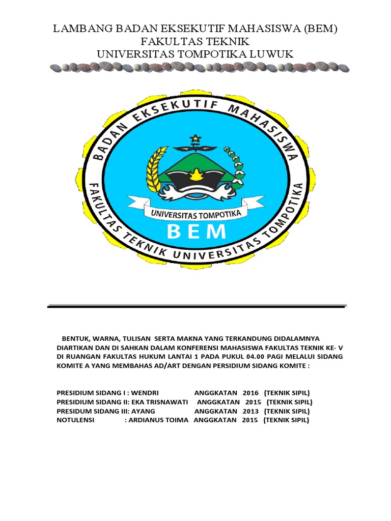 BENTUK Arti Sejarah Logo Bem Fatek Untika | PDF