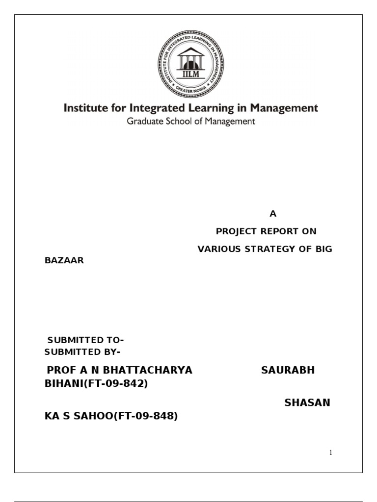 RMS Project | PDF | Retail | Microeconomics