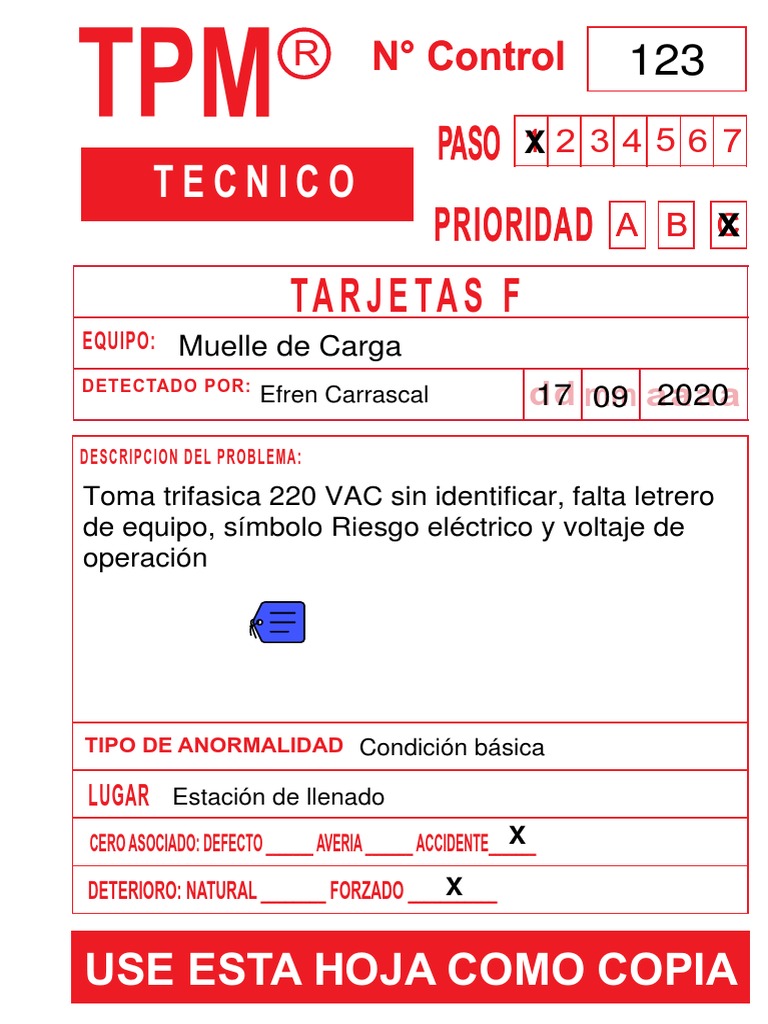 Tarjeta Roja 5S | PDF
