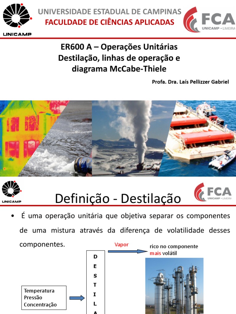 Destilação: Diagrama McCabe-Thiele | PDF | Vapor | Evaporação