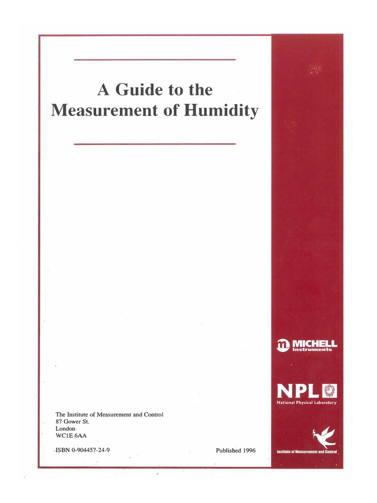 A Guide To The Measurement of Humidity | PDF | Relative Humidity ...