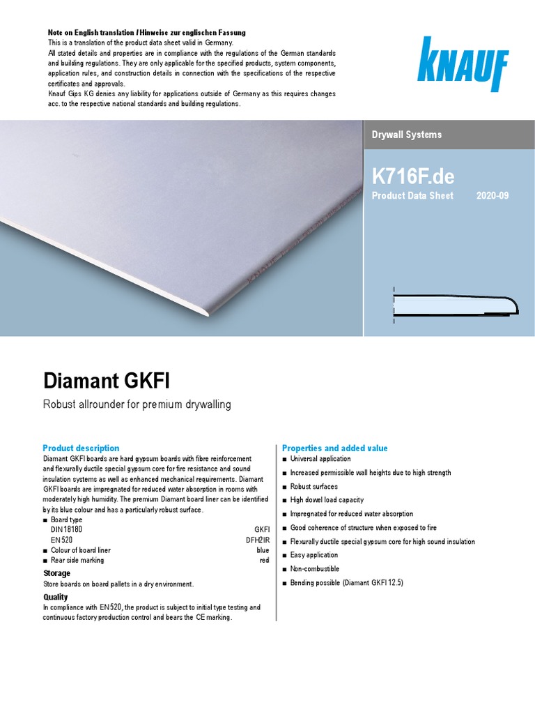 Diamant Gkfi k716f de 2020-09 0 Eng Screen | PDF | Drywall | Wall