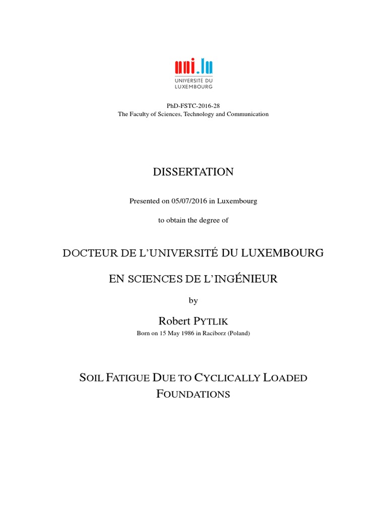 Soil Fatigue Due To Cyclically Loaded Foundations - Robert - Pytlik ...