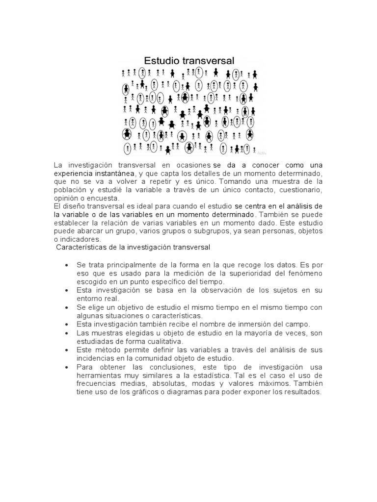Investigación Transversal: Métodos y Ejemplos | PDF | Metodología ...
