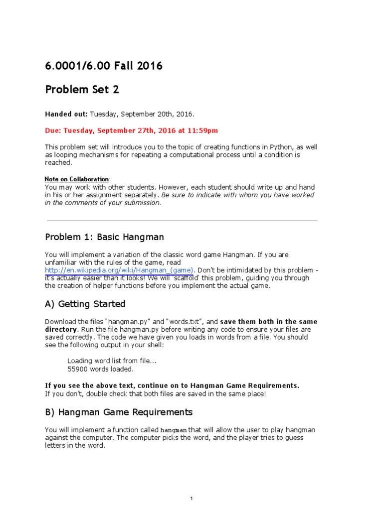 MIT6 0001F16 Pset2 | PDF | Subroutine | Letter Case