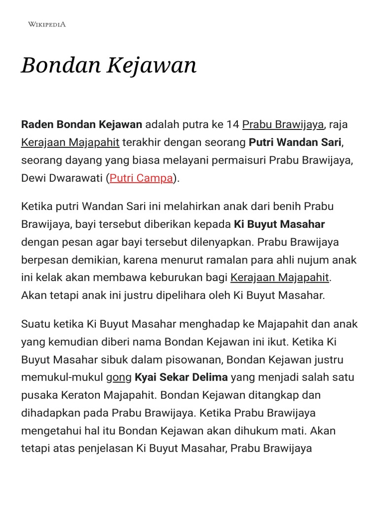 Bondan Kejawan - Wikipedia Bahasa Indonesia, Ensiklopedia Bebas | PDF