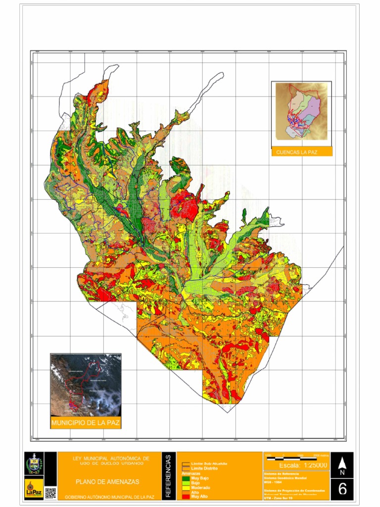 3am PLANO DE RIESGOS LA PAZ - BOLIVIA | PDF