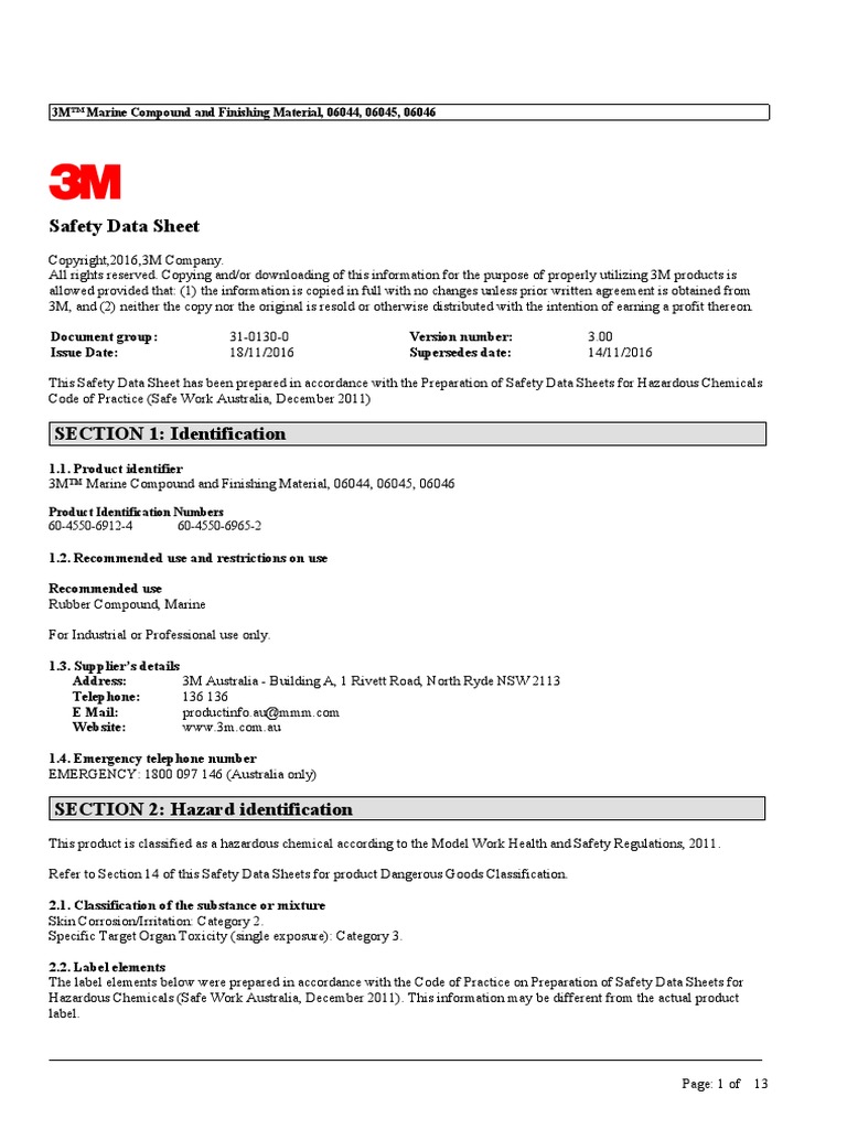 3M - Marine Compound & Finishing Material - EXP Nov 2021 | PDF ...
