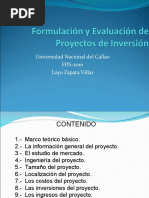 PROYECTO DE INVERSION Ejemplos | PDF | Inversiones | Diseño