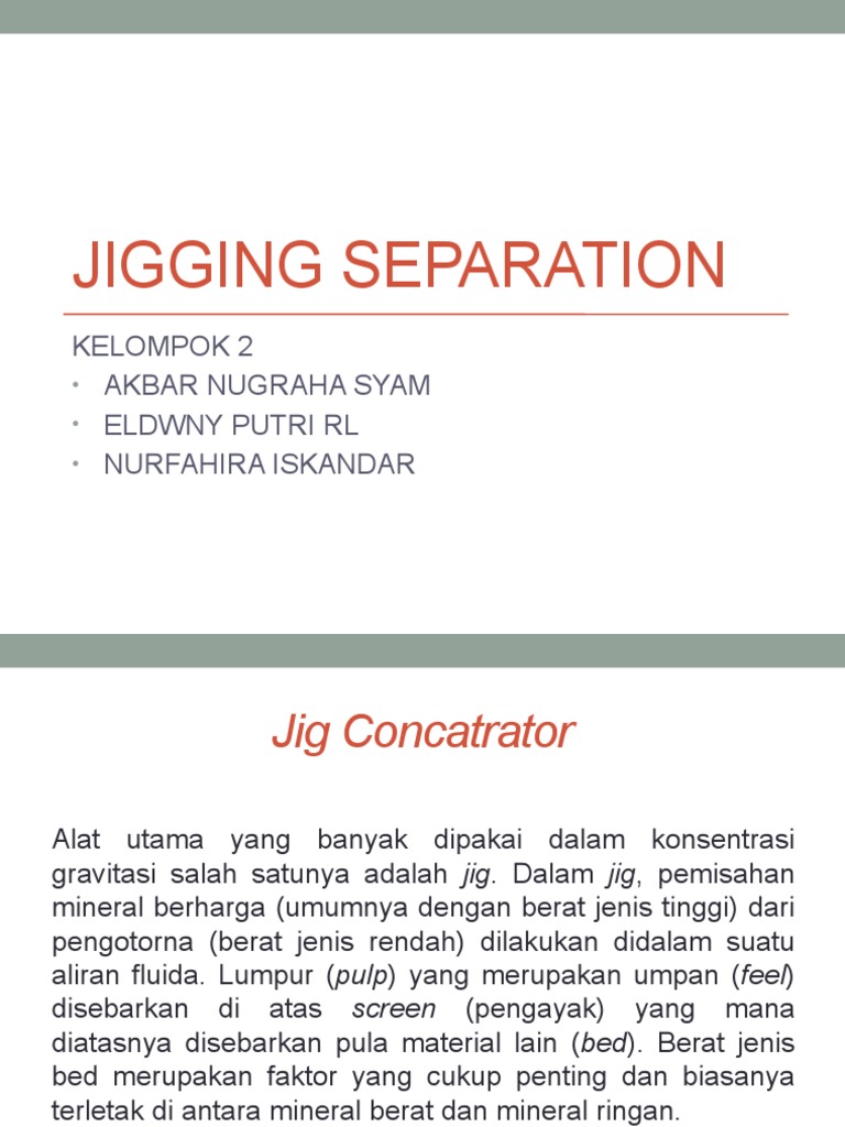 Jigging Separation | PDF