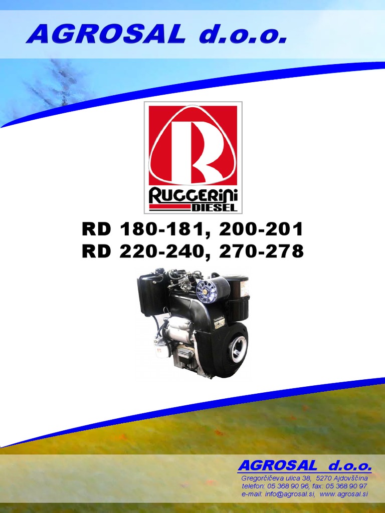 Ruggerini RD180-181, RD200-201, RD220-240, RD270-278 | PDF | Internal ...