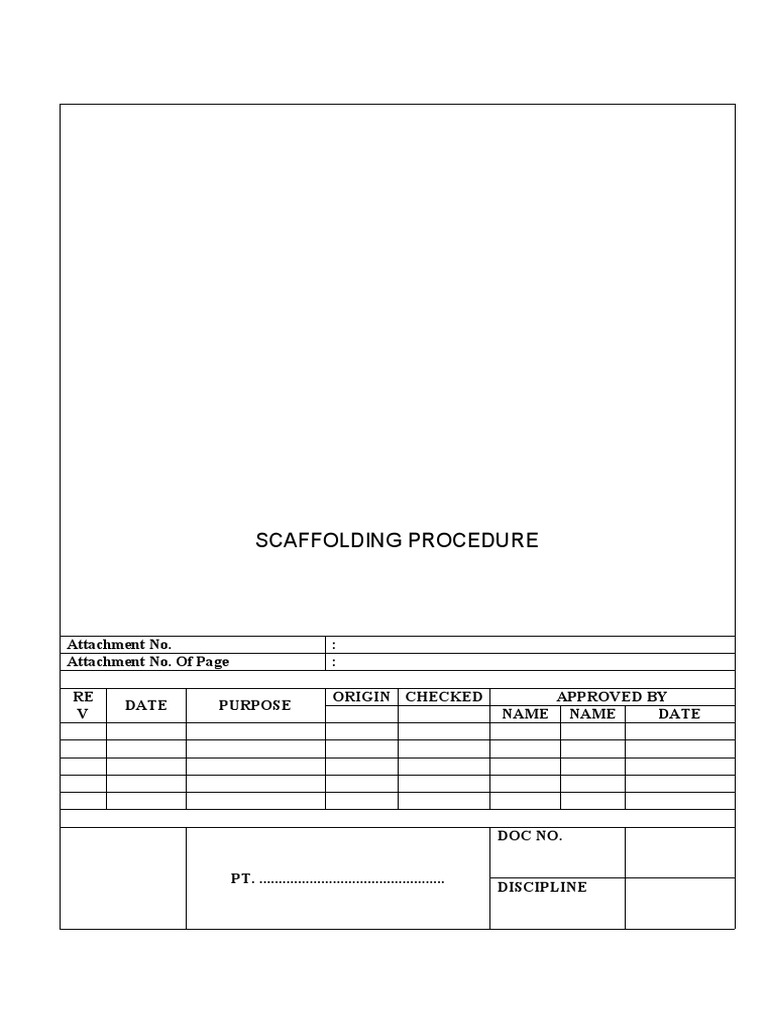 Prosedur Scaffolding | PDF | Scaffolding | Economic Sectors