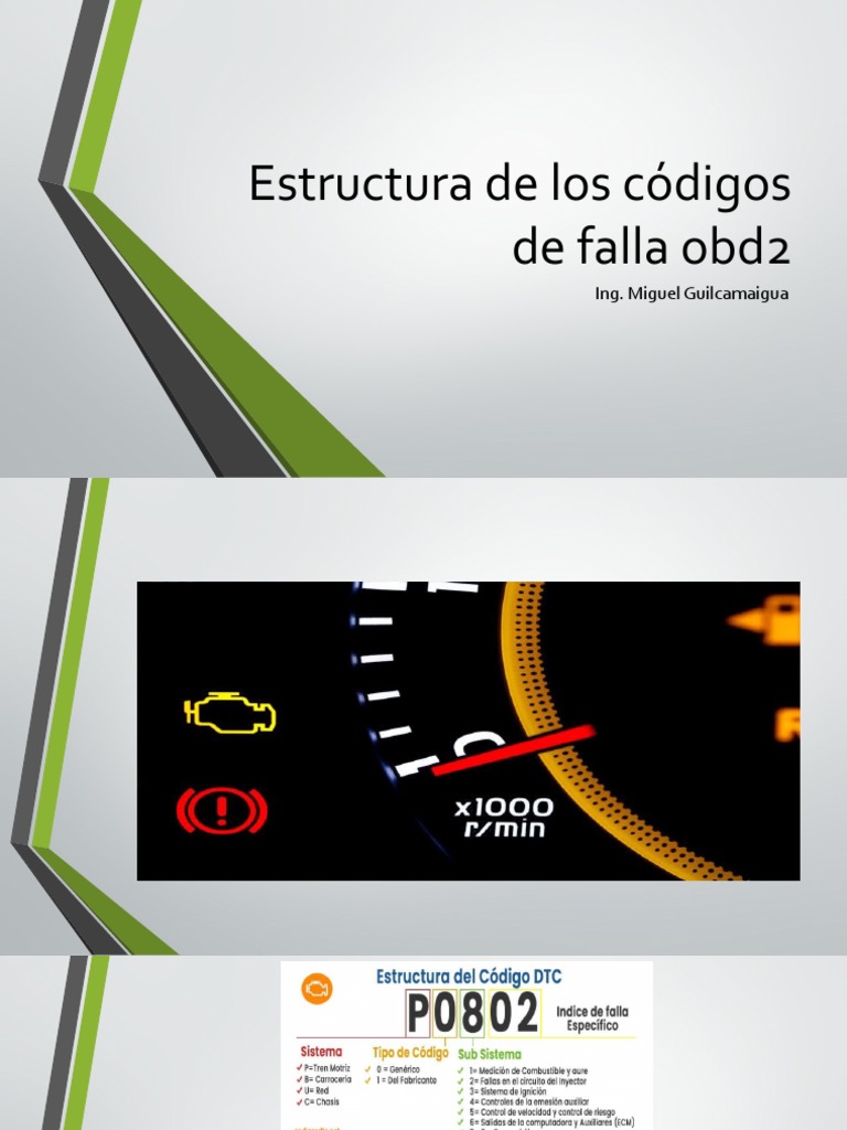 Estructura de Los Códigos de Falla Obd2 | PDF | Transmisión (Mecánica) | Tecnologías automotrices