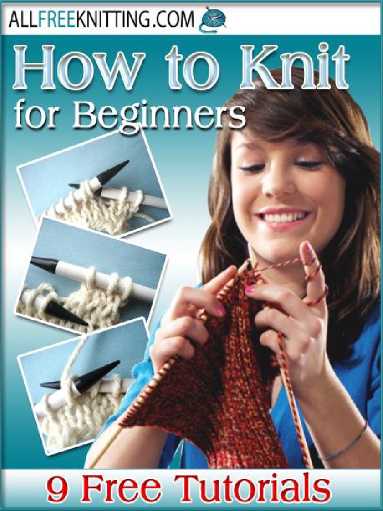 How To Knit For Beginners 9 Free Tutorials | PDF | Gauge (Knitting ...