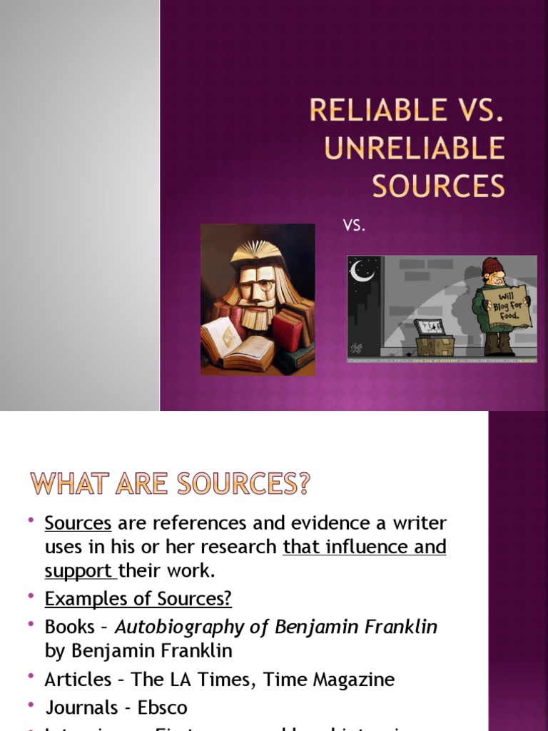 Reliable Vs Unreliable | PDF