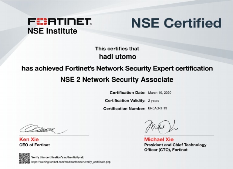 NSE 2 Certificate | PDF | Computers | Technology & Engineering