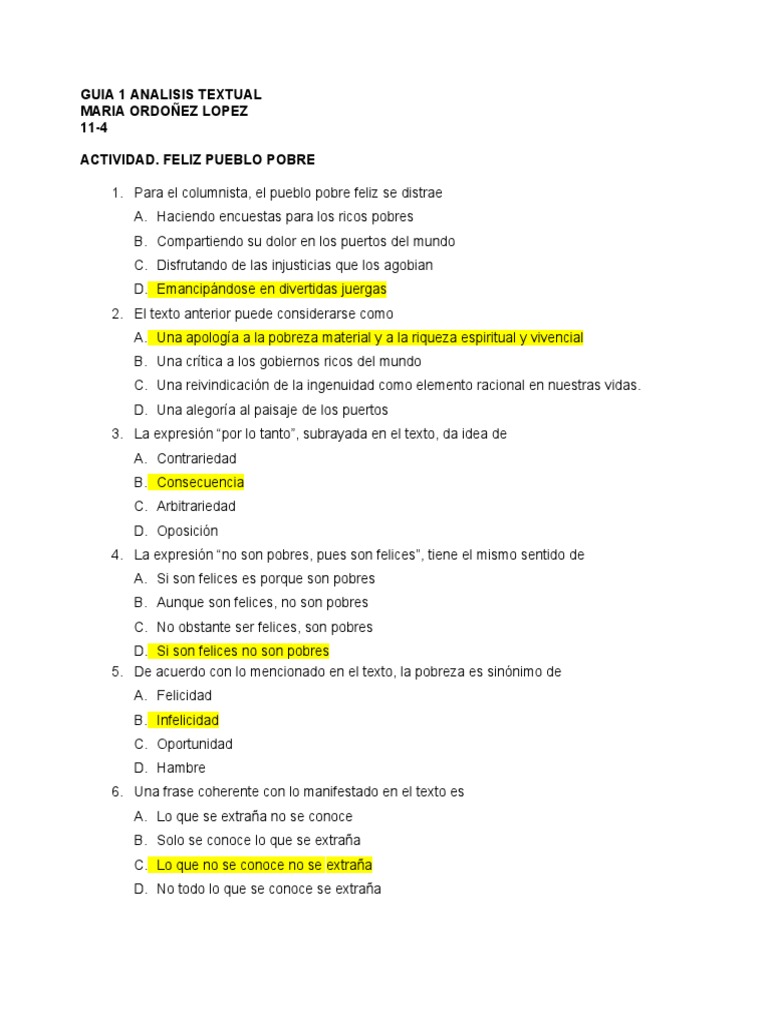Guia 1 Analisis Textual | PDF