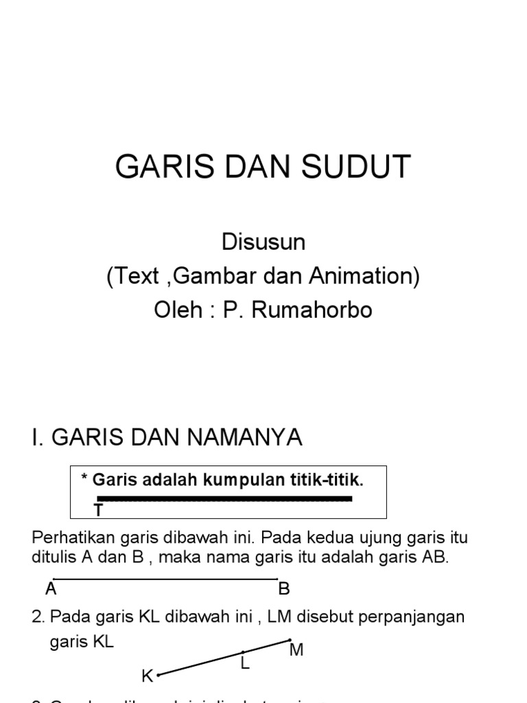 Garis dan Sudut: Definisi dan Contoh | PDF