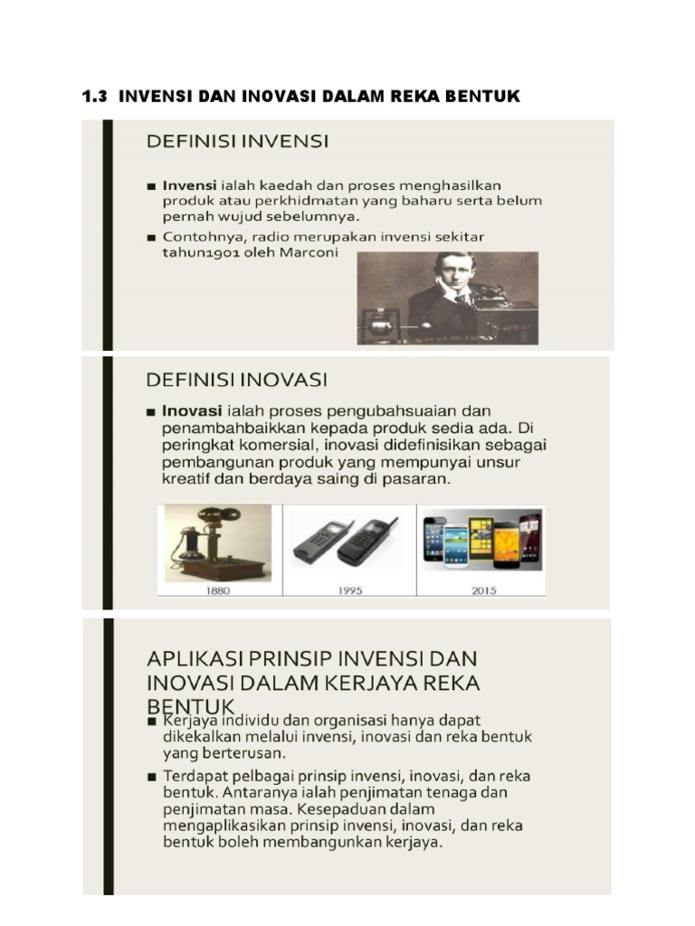 Nota Invensi Dan Inovasi DLM Reka Bentuk | PDF