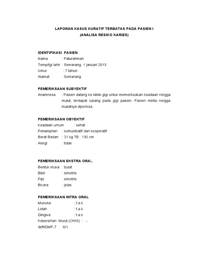 Analisis Kariogram Pasien Anak | PDF | Sains & Matematika
