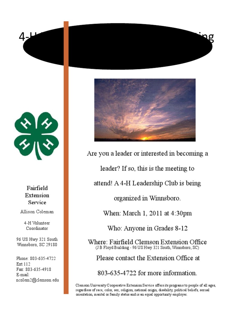 Leadership Club Flyer | PDF