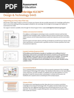Syllabus: Cambridge International AS & A Level Design & Technology 9705 | PDF | Design