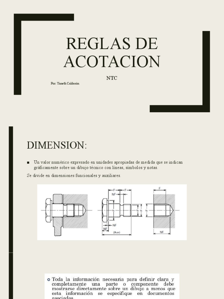 Reglas de Acotacion | PDF | Dimensión | Dibujo