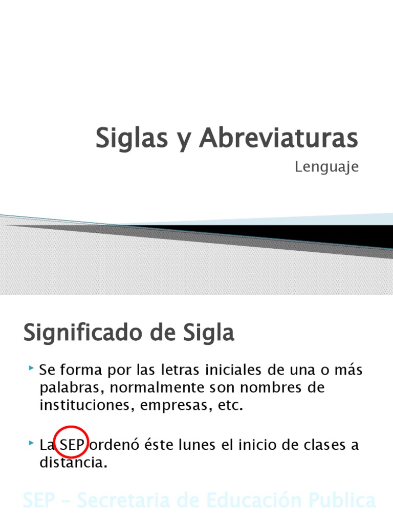 Siglas y Abreviaturas | PDF