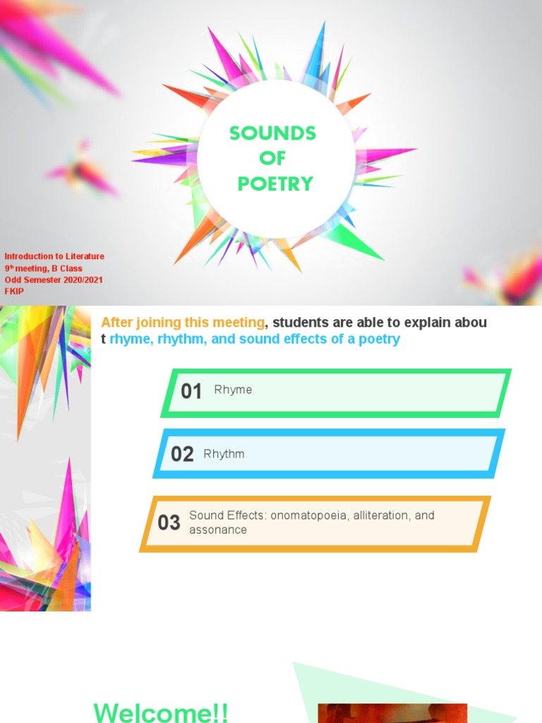 9th Sounds of Poetry | PDF | Rhyme | Poetry