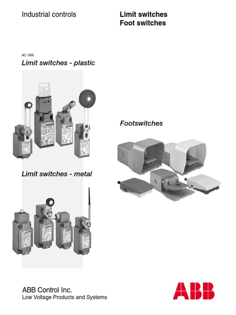 Limit Foot Switches | PDF | Switch | Insulator (Electricity)