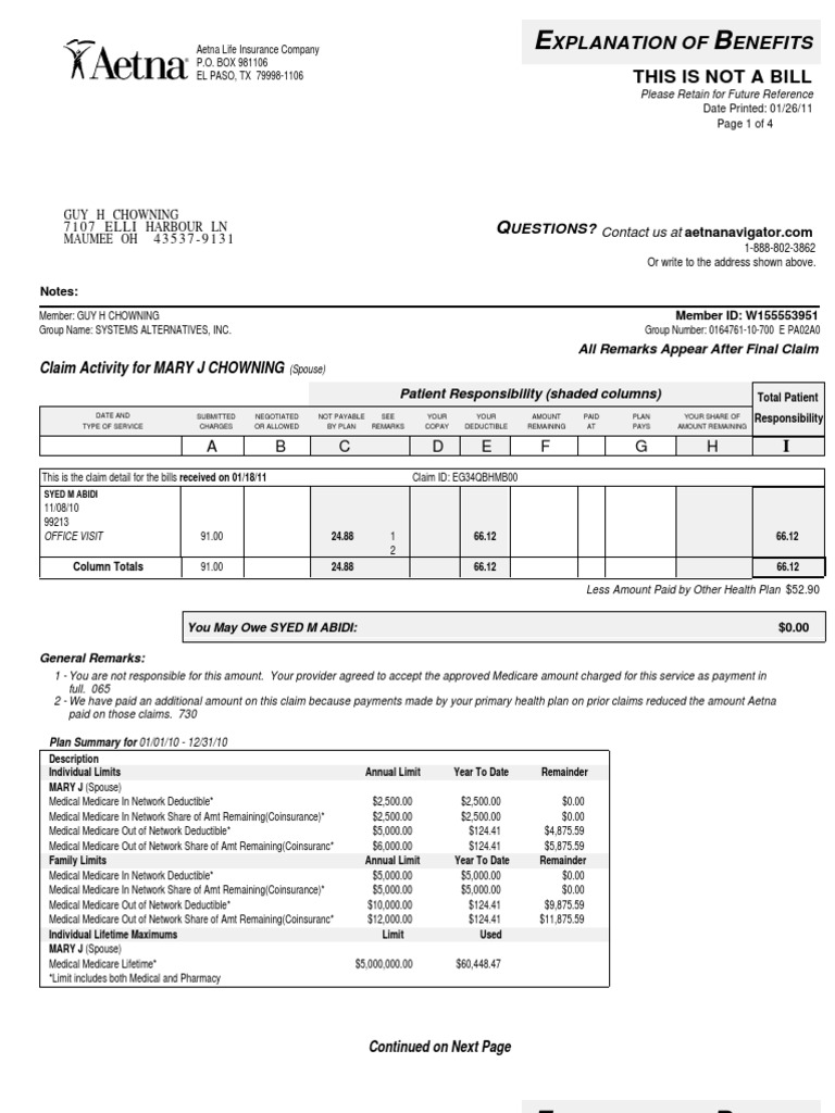 EOB | PDF | Medicare (United States) | Complaint