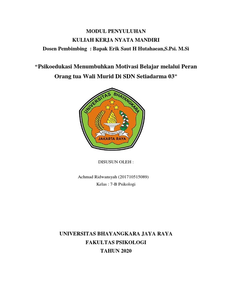 Modul KKNM - Achmad Ridwansyah (201701515089) | PDF