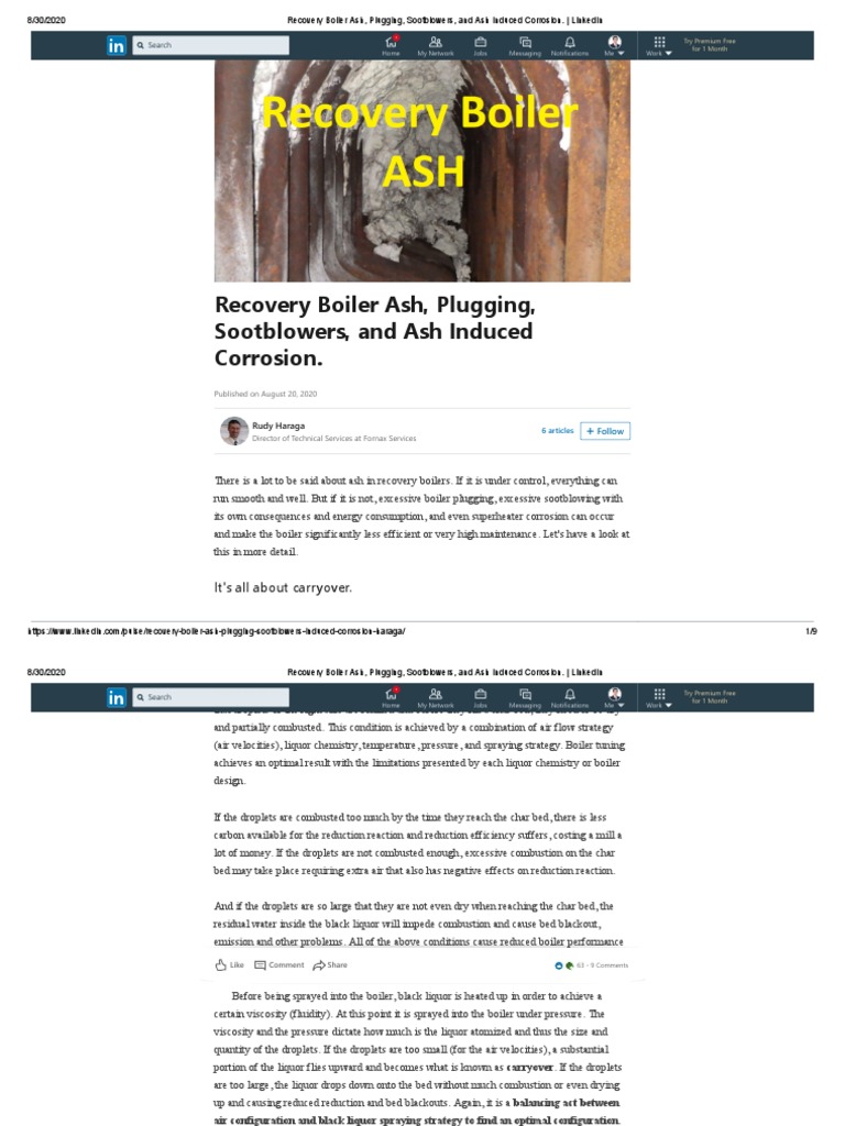 Recovery Boiler Ash & Corrosion Guide | PDF | Boiler | Corrosion
