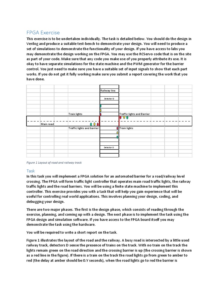 FPGA Level Crossing | PDF | Field Programmable Gate Array | Traffic Light