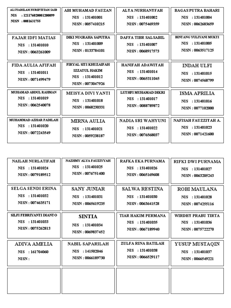 Label Raport Isi KLS 4 | PDF