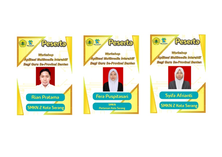 Contoh ID Card Peserta Workshop Banten | PDF